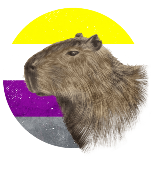 Non Binary Pride Flag Capybara Sublte LGBTQ Long sleeved Unisex ... Non Binary Pride Flag Capybara Sublte LGBTQ Long sleeved Unisex ...